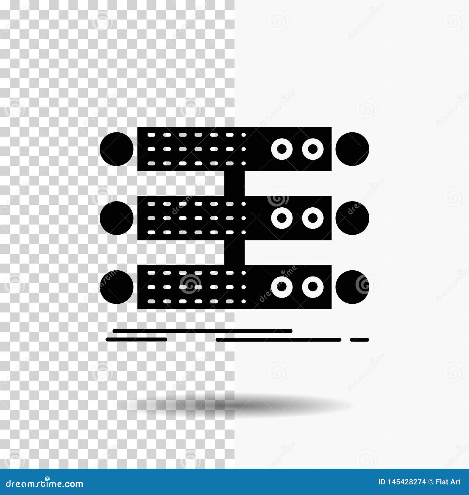 Server, Structure, Rack, Database, Data Glyph Icon on Transparent ...