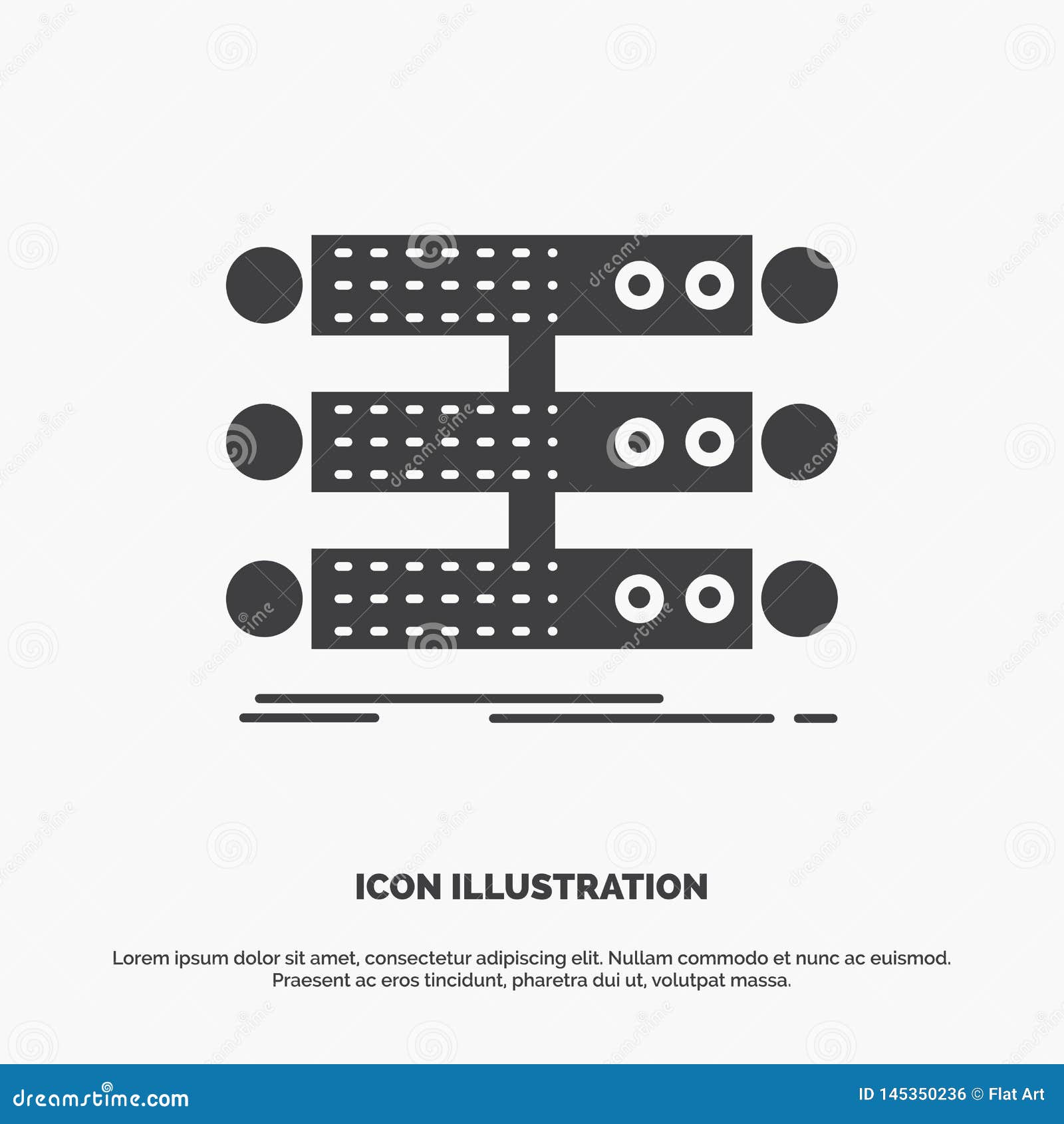 Server Structure Rack Database Data Icon Glyph Vector Gray Symbol For Ui And Ux Website Or