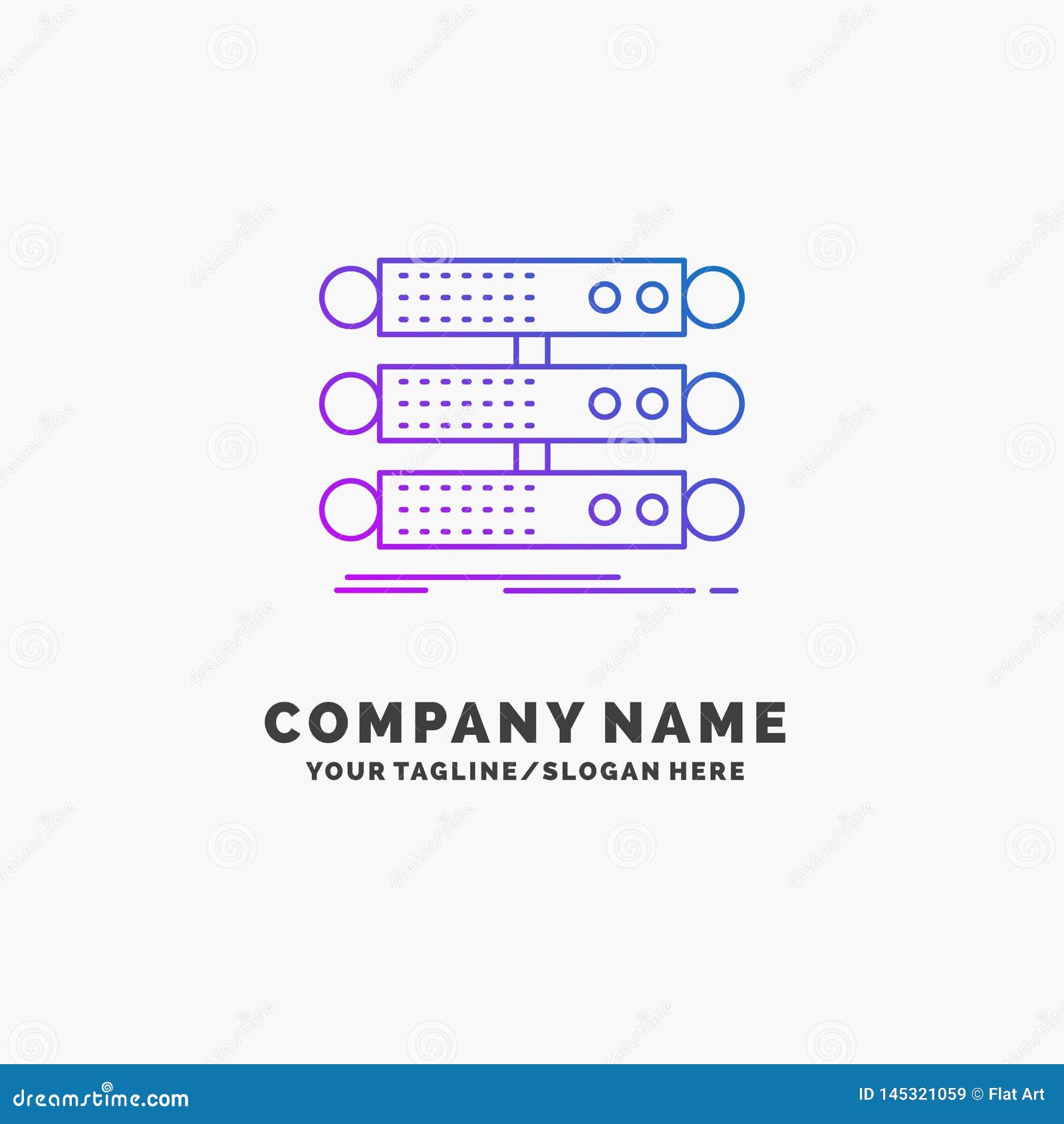 Server, Structure, Rack, Database, Data Purple Business Logo Template ...