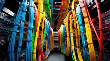 Server structured cabling stock illustration. Illustration of server ...