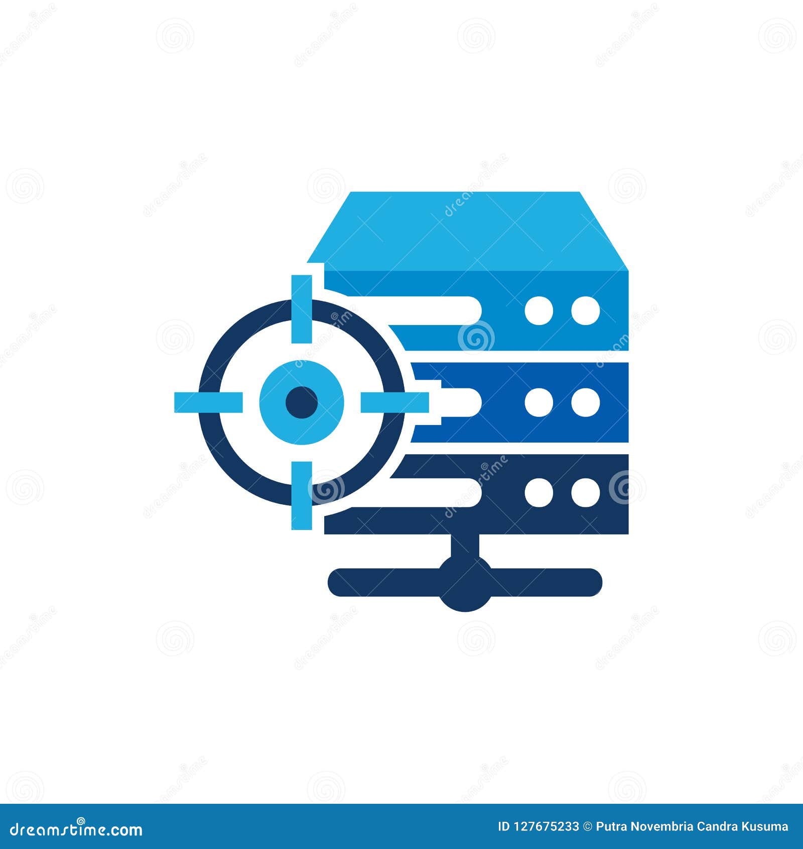 Server Target Logo Icon Design Stock Vector - Illustration of company ...