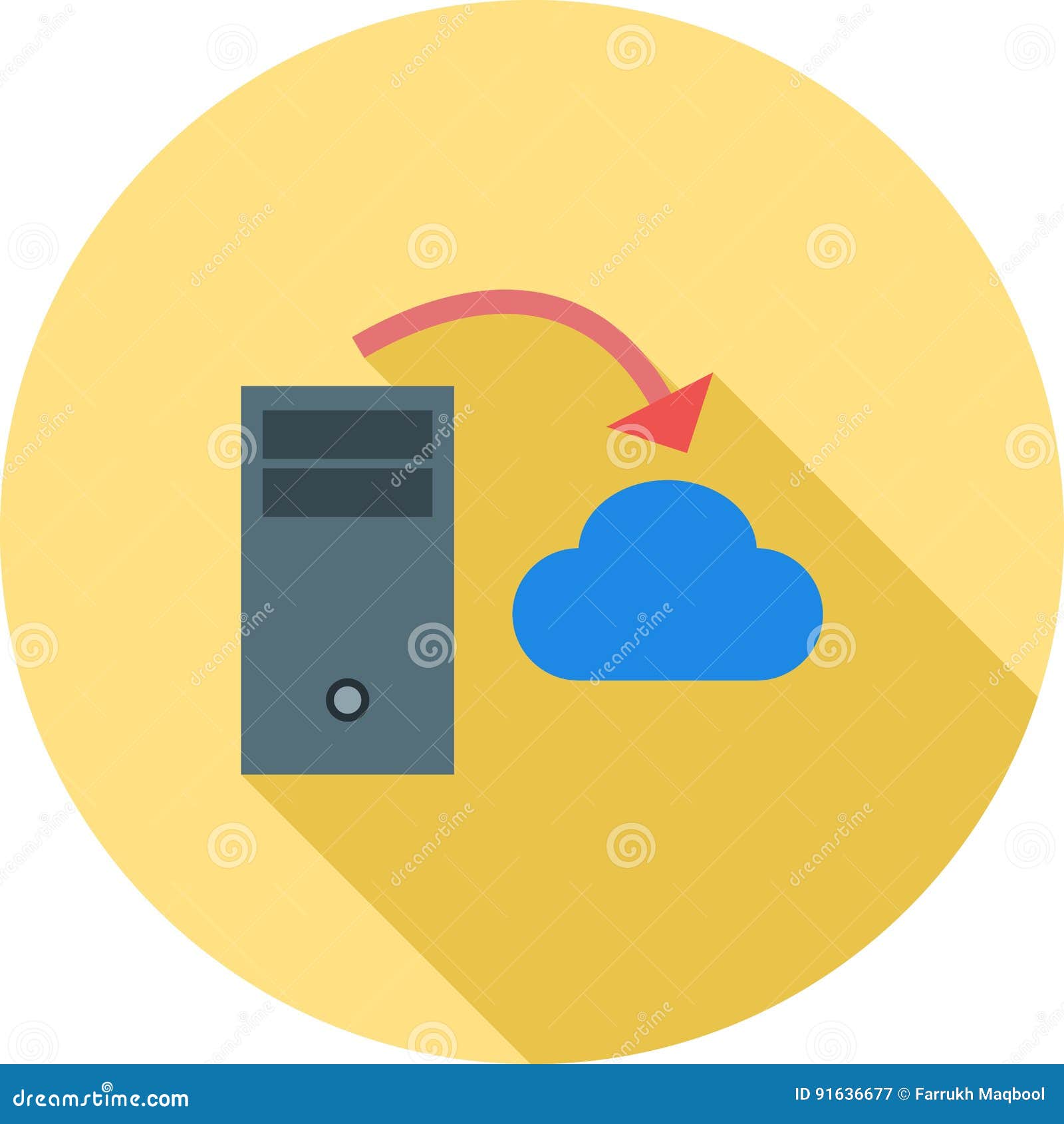 Server to Cloud Transfer stock vector. Illustration of vector - 91636677