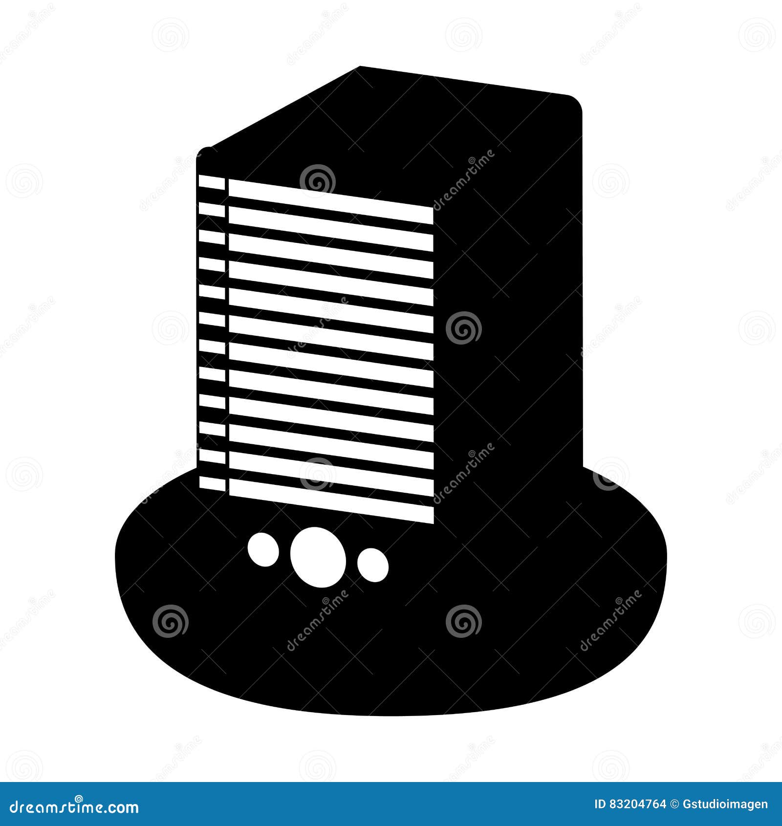 Server tower isolated icon stock illustration. Illustration of server ...
