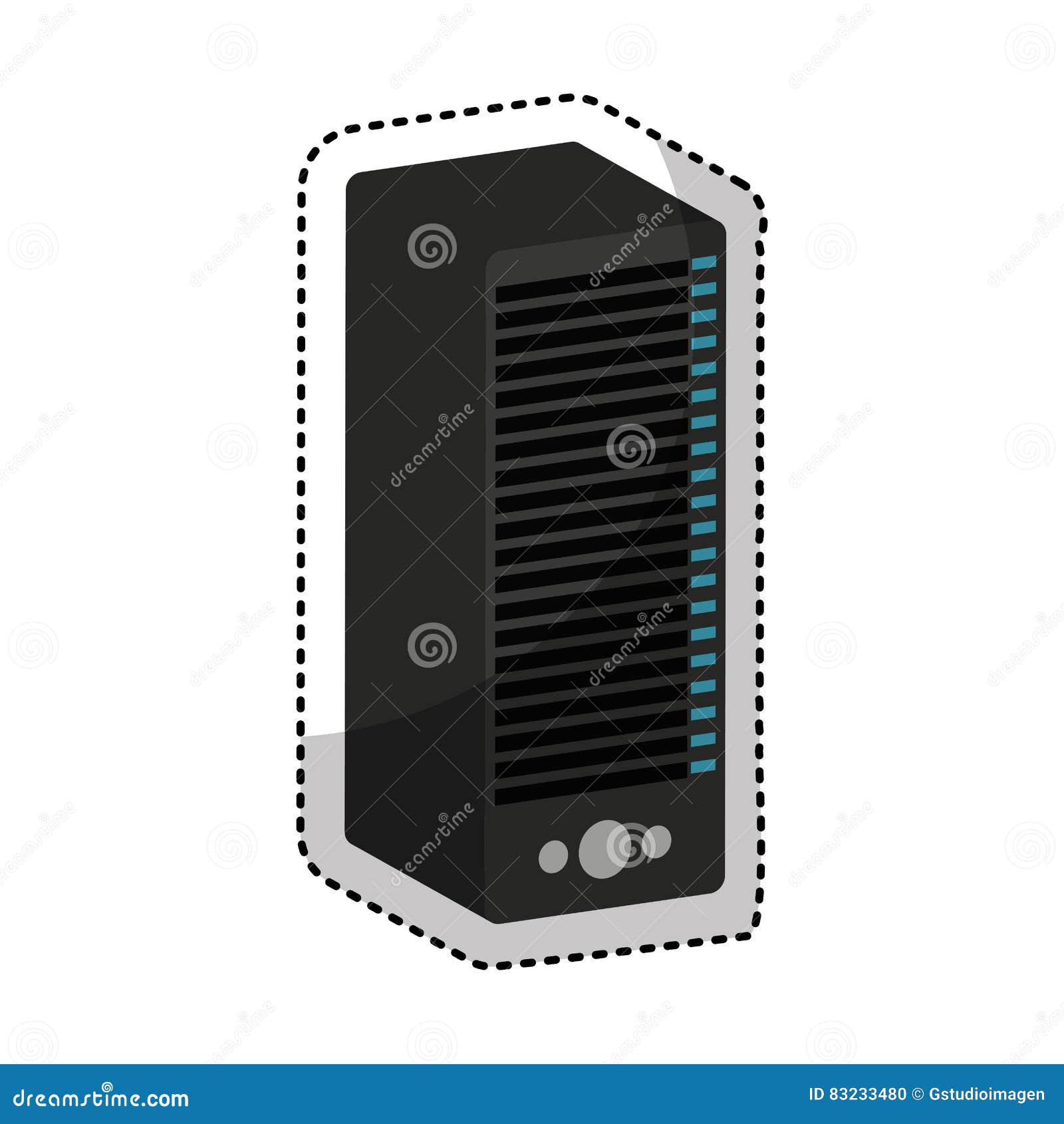Server tower isolated icon stock illustration. Illustration of symbol ...