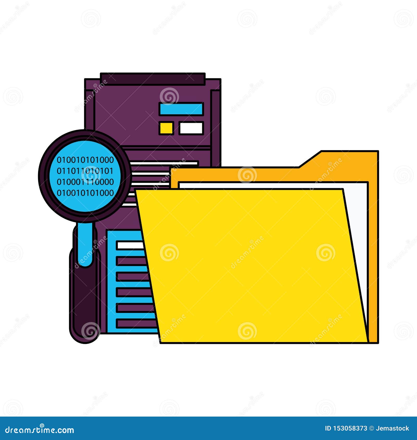 Server Tower Network Hardware Cartoon Stock Vector - Illustration of ...