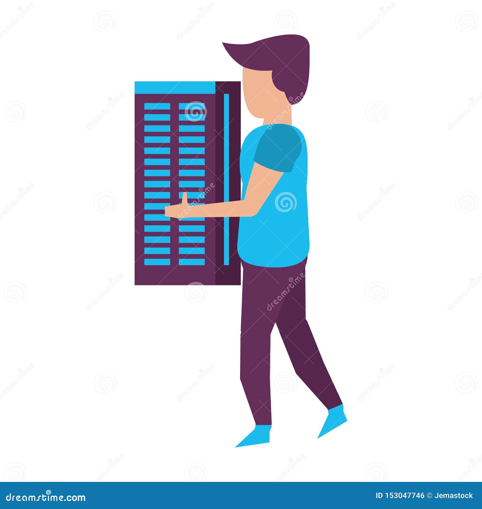 Server Tower Network Hardware Cartoon Stock Vector - Illustration of ...