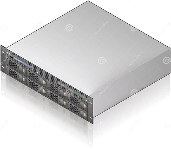 Server Unit stock vector. Illustration of unit, blue - 17773368