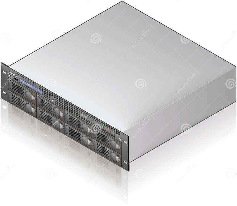 Server Unit stock vector. Illustration of unit, blue - 17773368