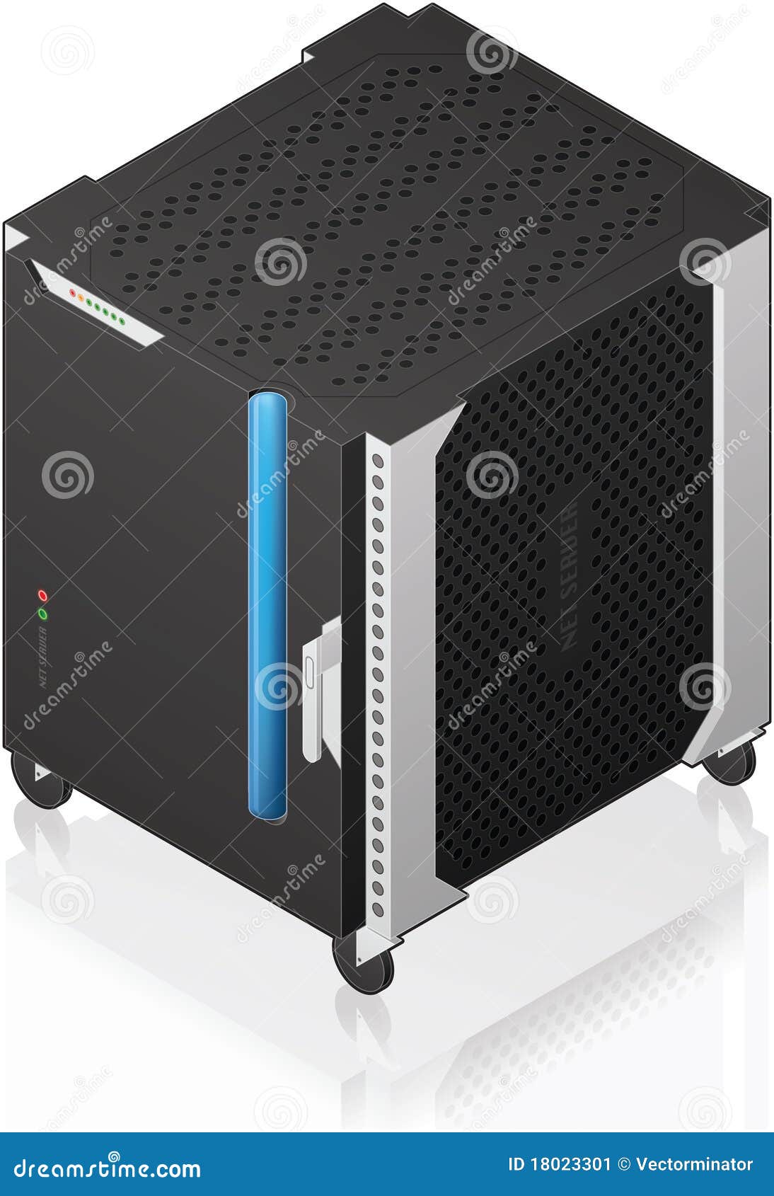 Server Unit Cartoon Vector | CartoonDealer.com #18023301