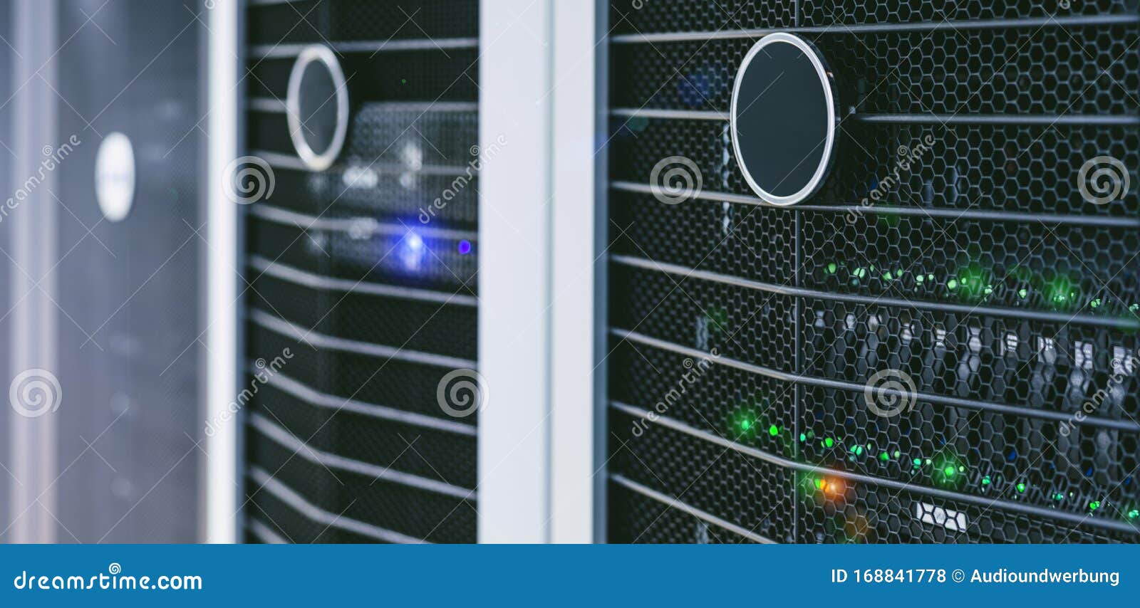 Server Units in Cloud Service Data Center Showing Flickering Light ...