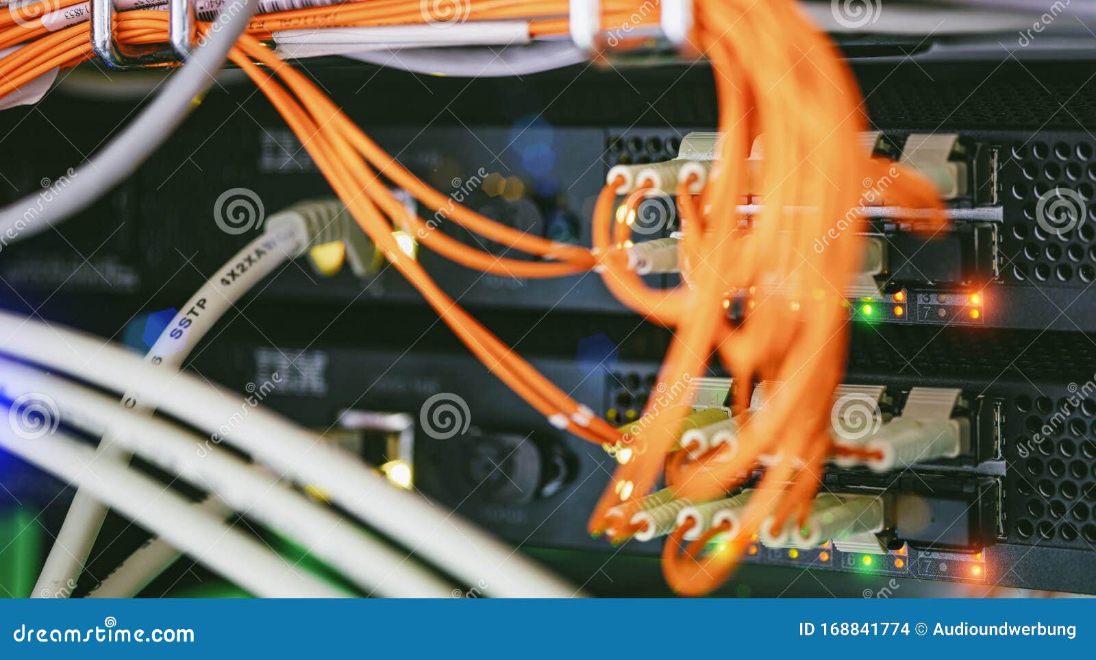 Server Units in Cloud Service Data Center Showing Flickering Light ...