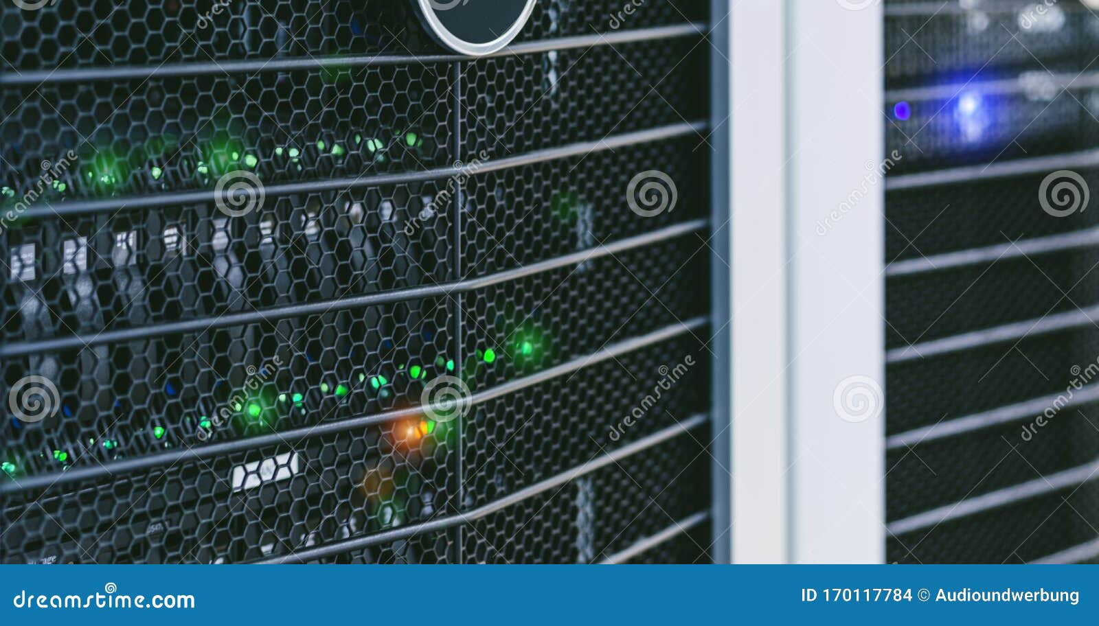 Server Units in Cloud Service Data Center Showing Flickering Light ...