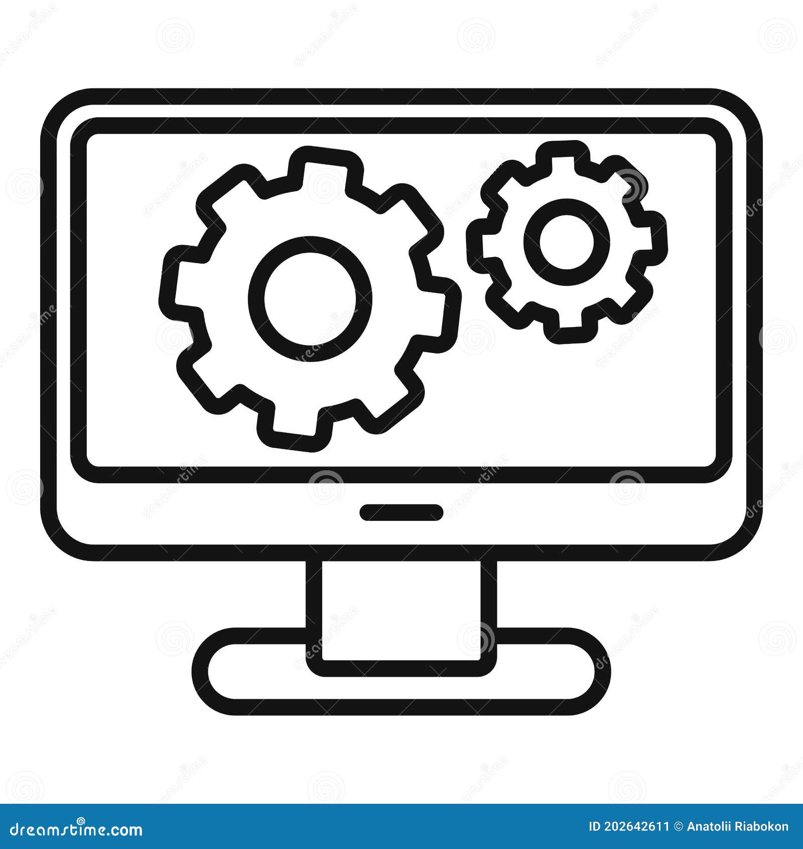 Server Update Data Icon, Outline Style Stock Vector - Illustration of ...