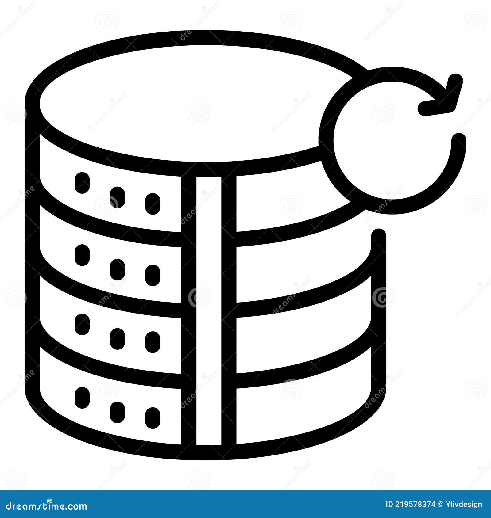 Server Update Icon, Outline Style Stock Vector - Illustration of ...