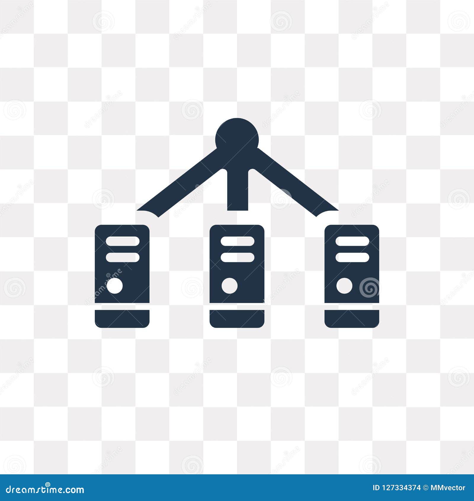 Server Vector Icon Isolated on Transparent Background, Server T Stock ...