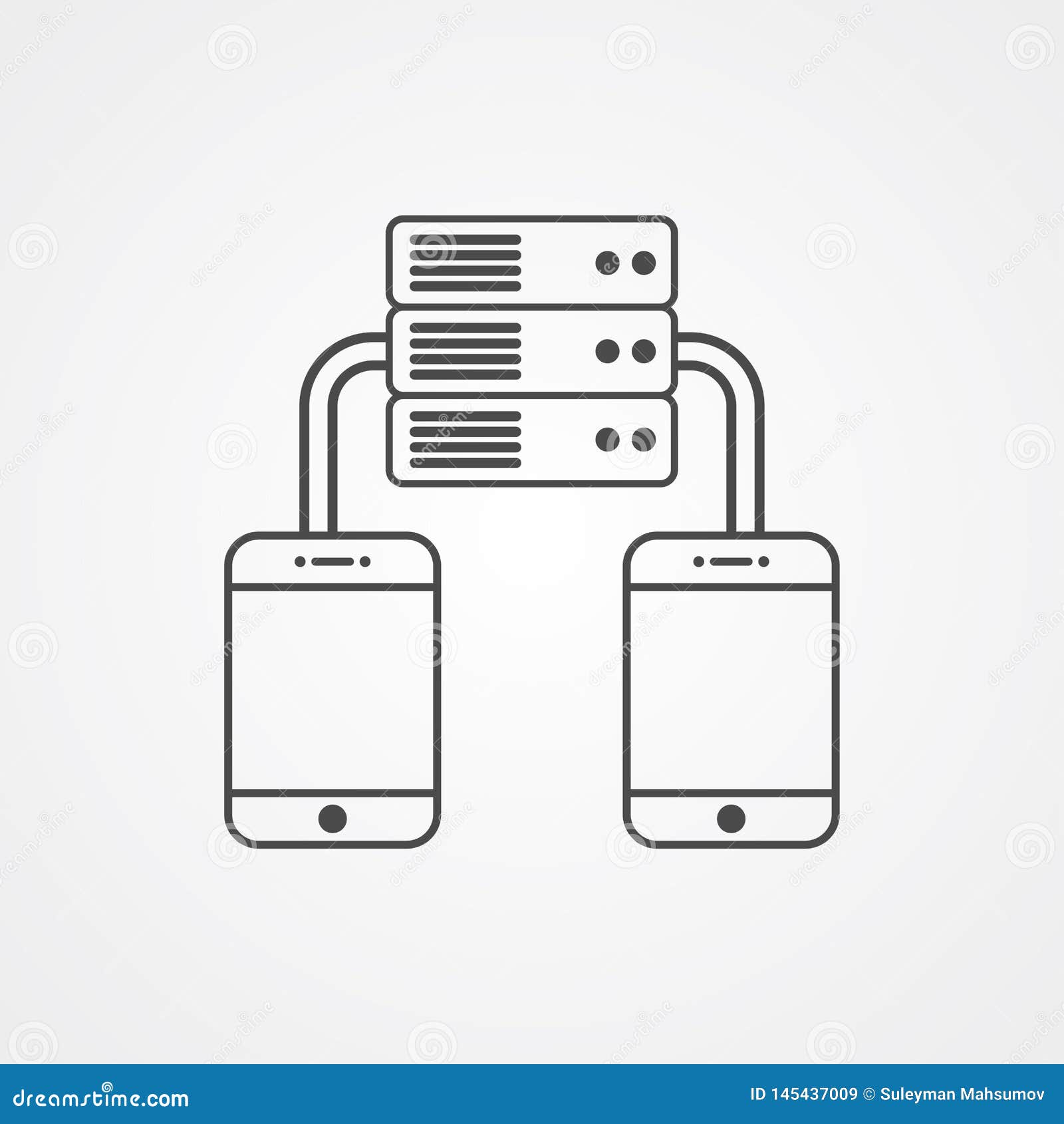 Server Vector Icon Sign Symbol Stock Vector - Illustration of ...