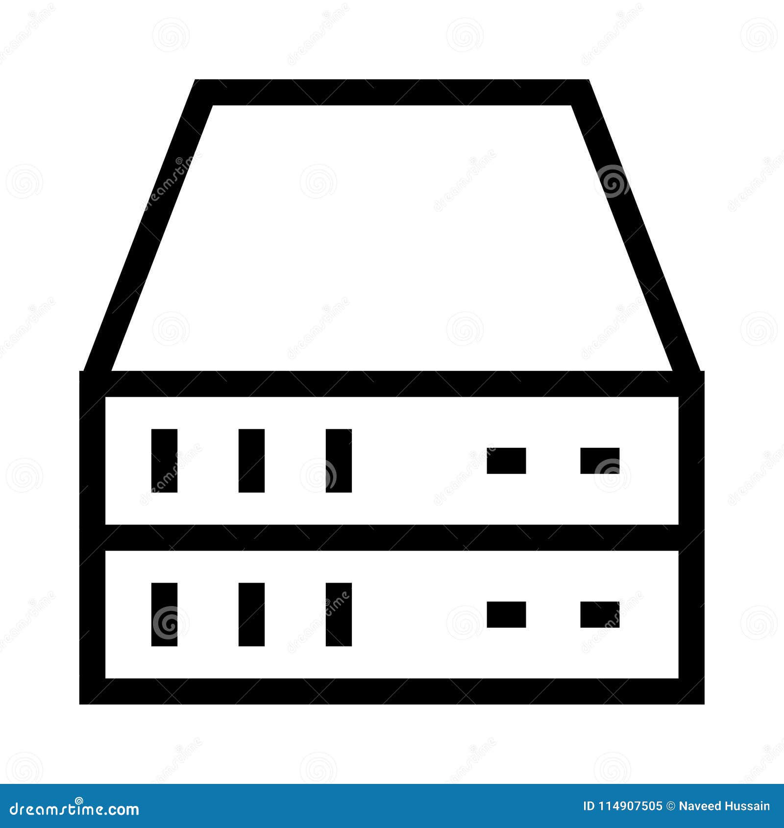 Server-Vektor Glyphs Ikone vektor abbildung. Illustration von medien ...