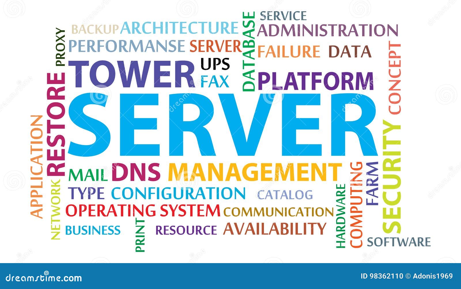 Server stock vector. Illustration of computer, server - 98362110