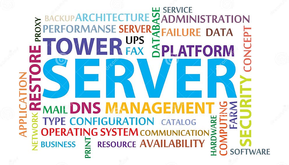 Server stock vector. Illustration of computer, server - 98362110