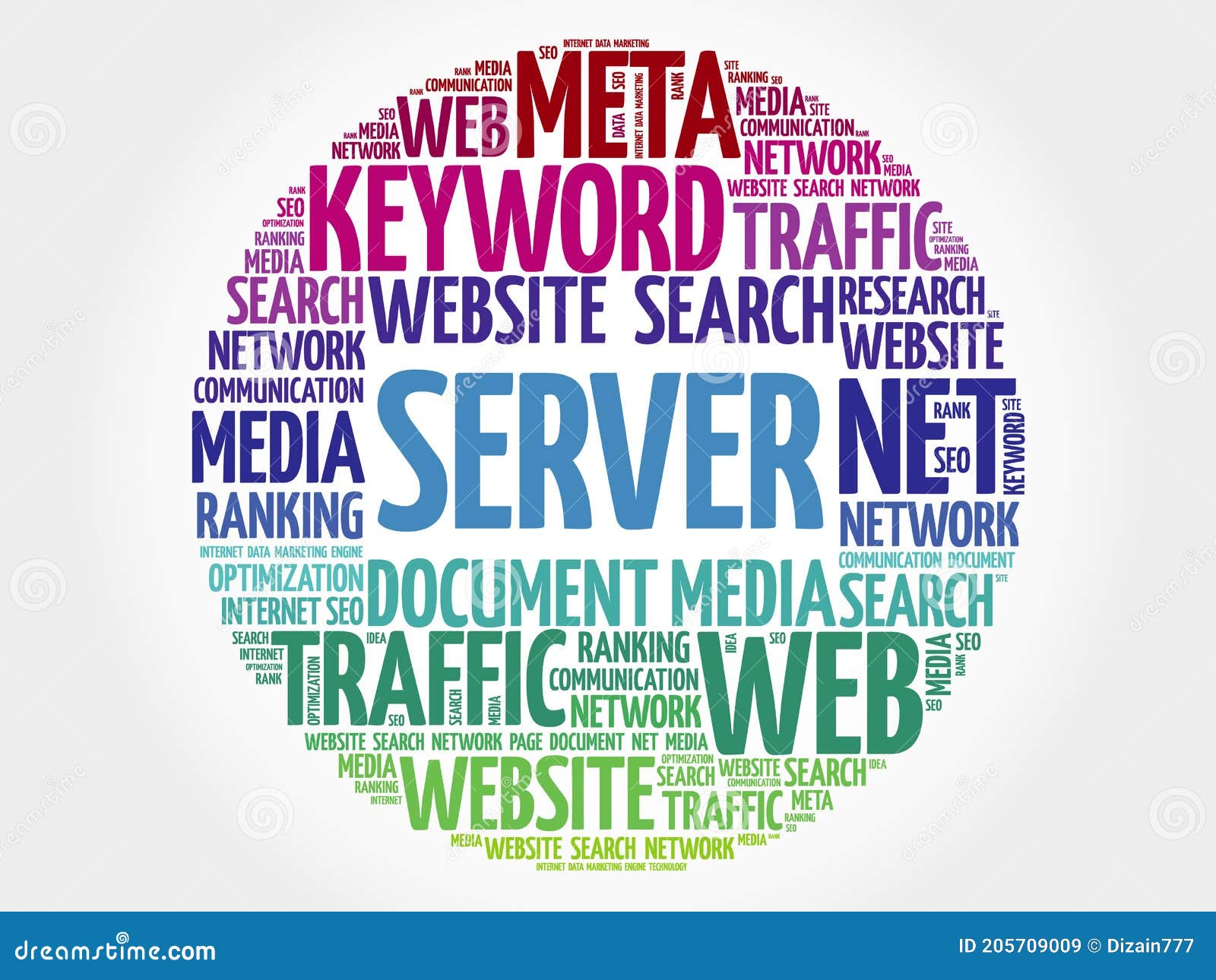 Server word cloud stock illustration. Illustration of business - 205709009