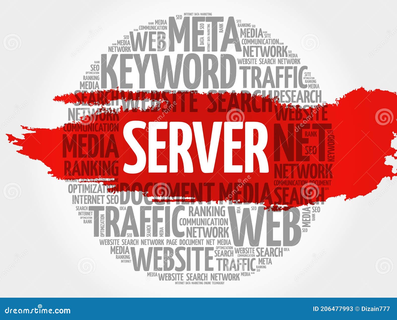 Server word cloud stock illustration. Illustration of network - 206477993