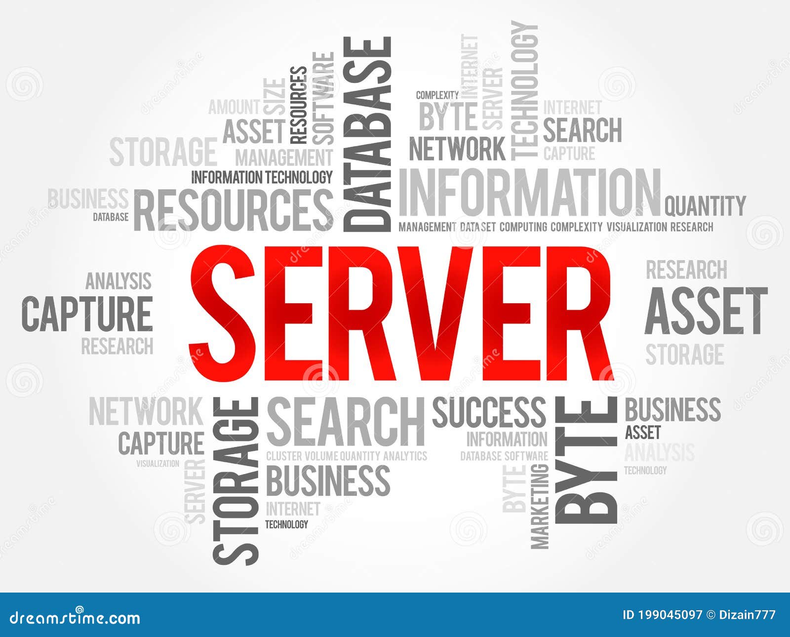 SERVER word cloud collage stock illustration. Illustration of concept ...