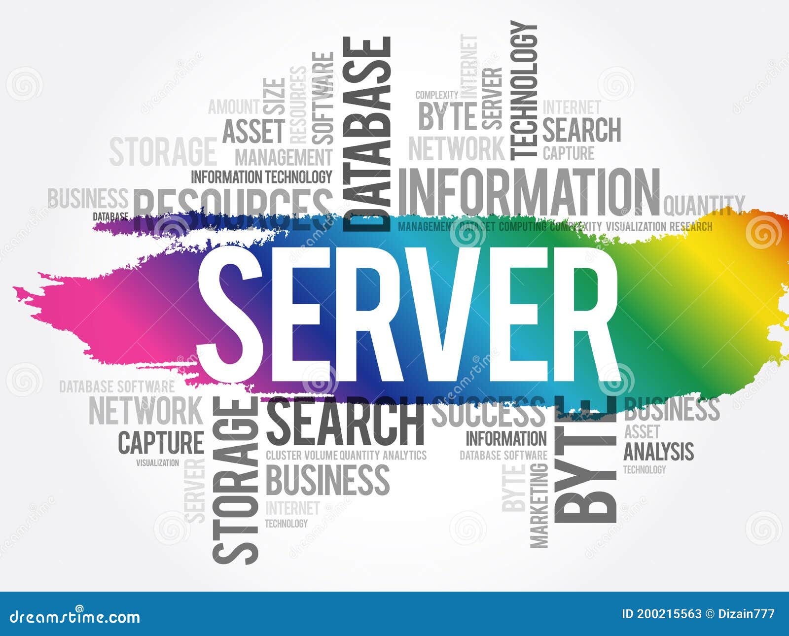 SERVER word cloud collage stock illustration. Illustration of collage ...