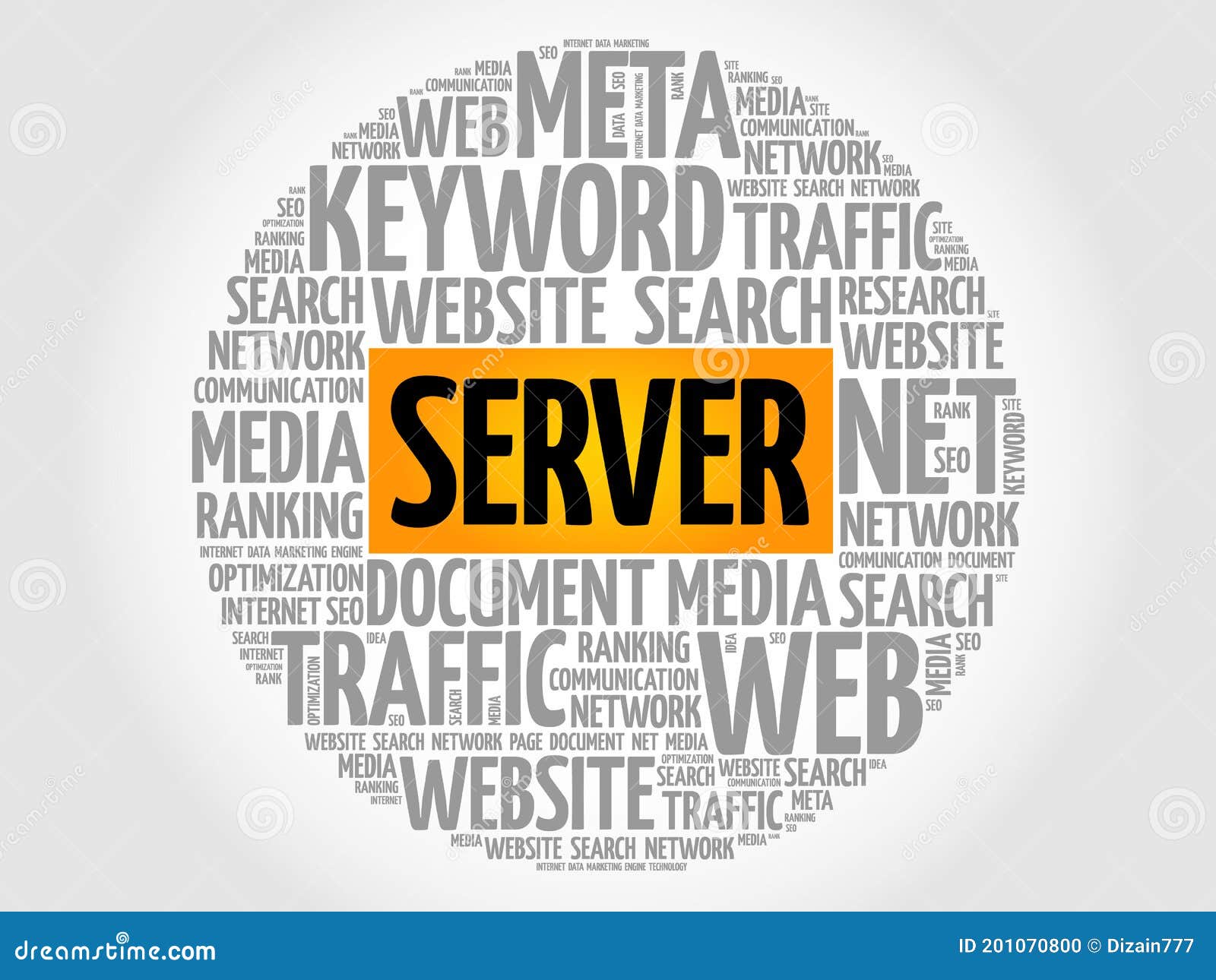 Server word cloud collage stock illustration. Illustration of mirroring ...