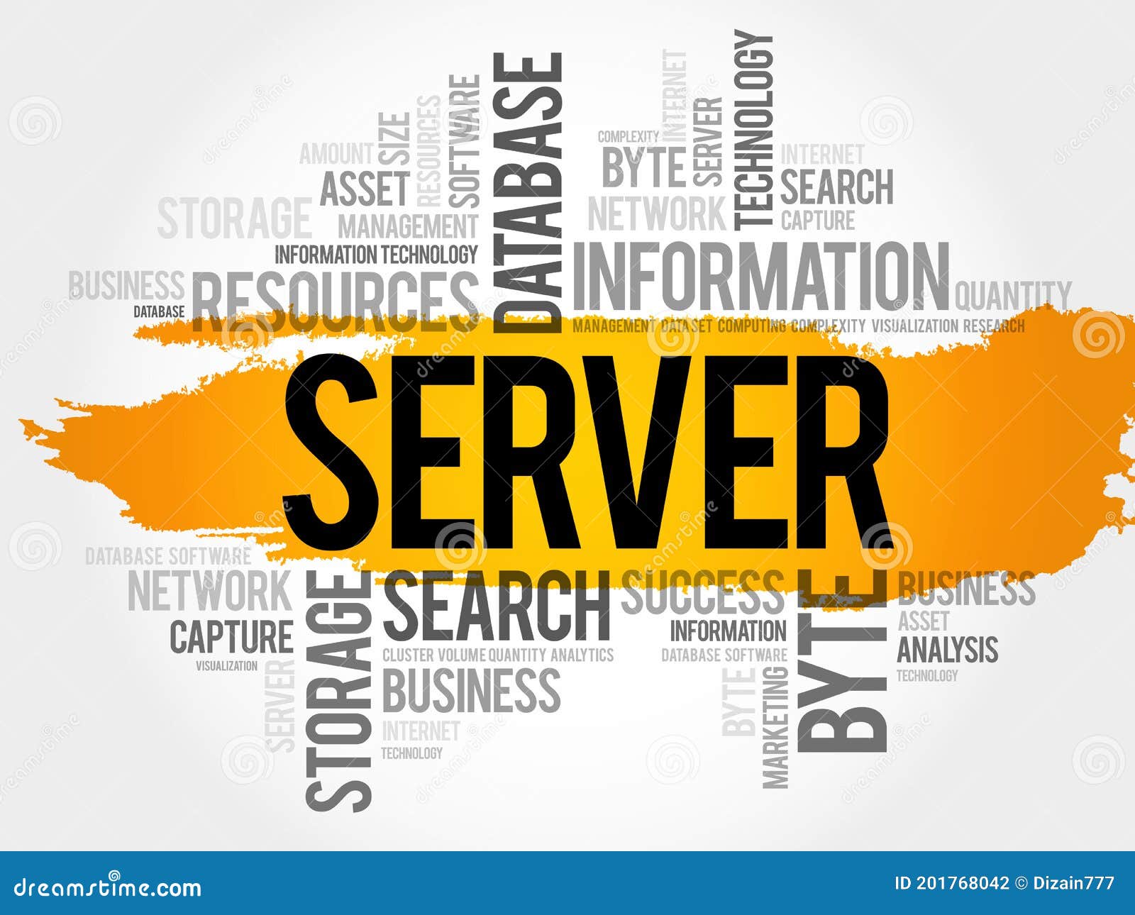 SERVER word cloud collage stock illustration. Illustration of cloud ...