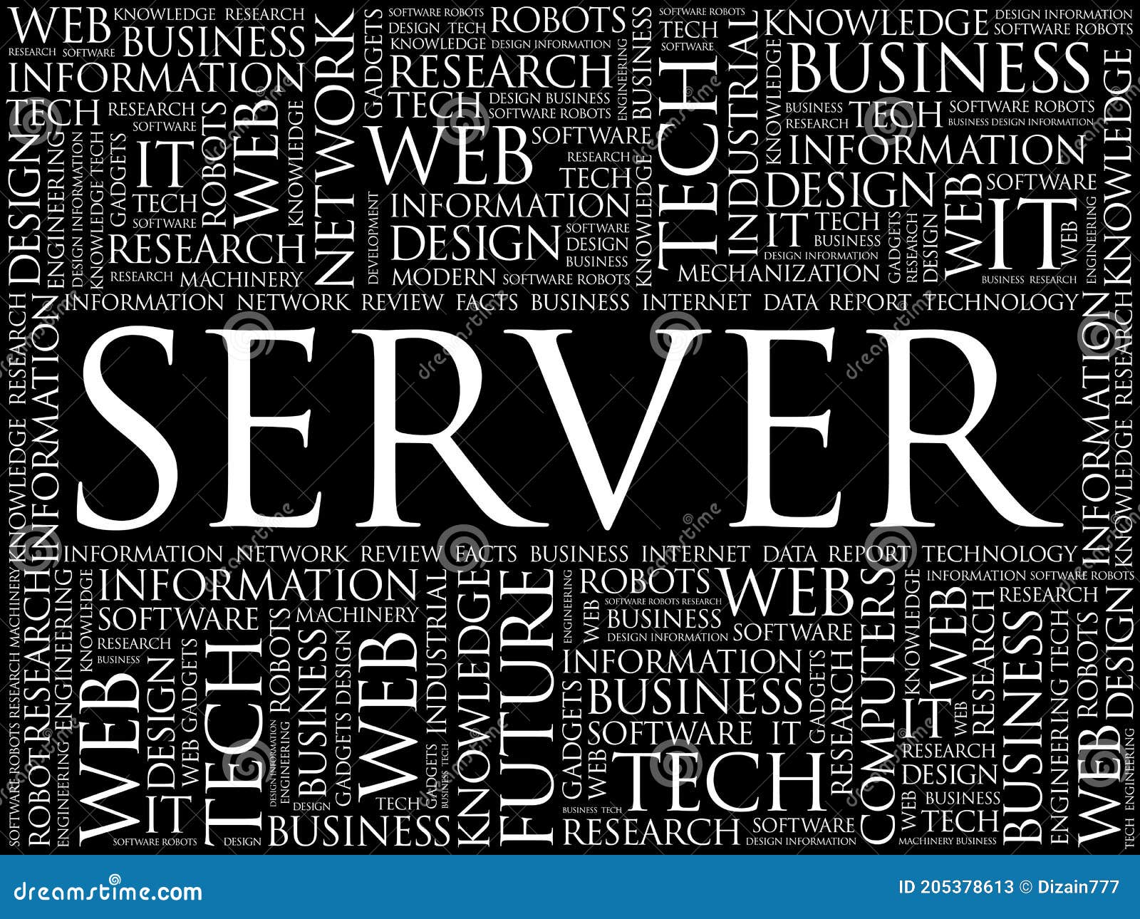 Server word cloud stock illustration. Illustration of coaching - 205378613