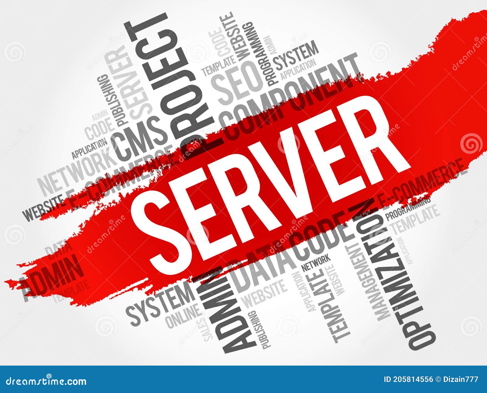 Server word cloud stock illustration. Illustration of data - 205814556