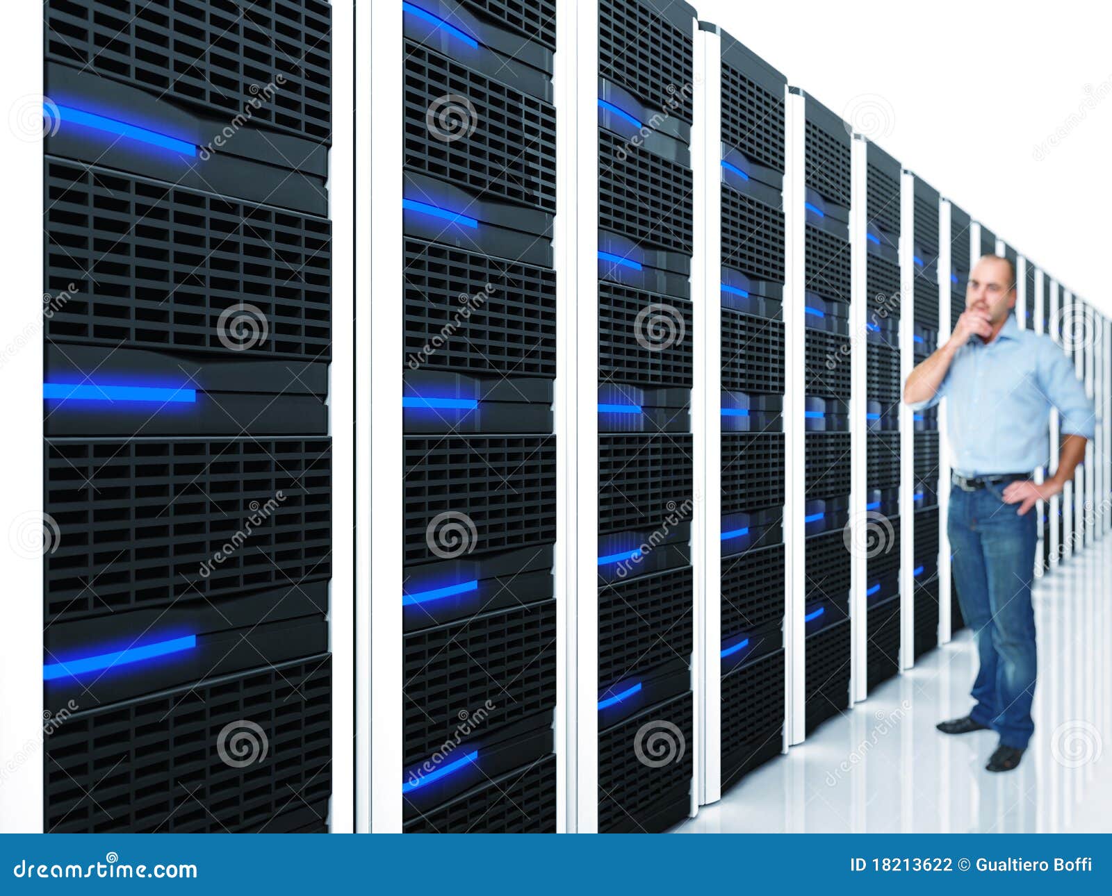 Server at work stock illustration. Illustration of communication - 18213622