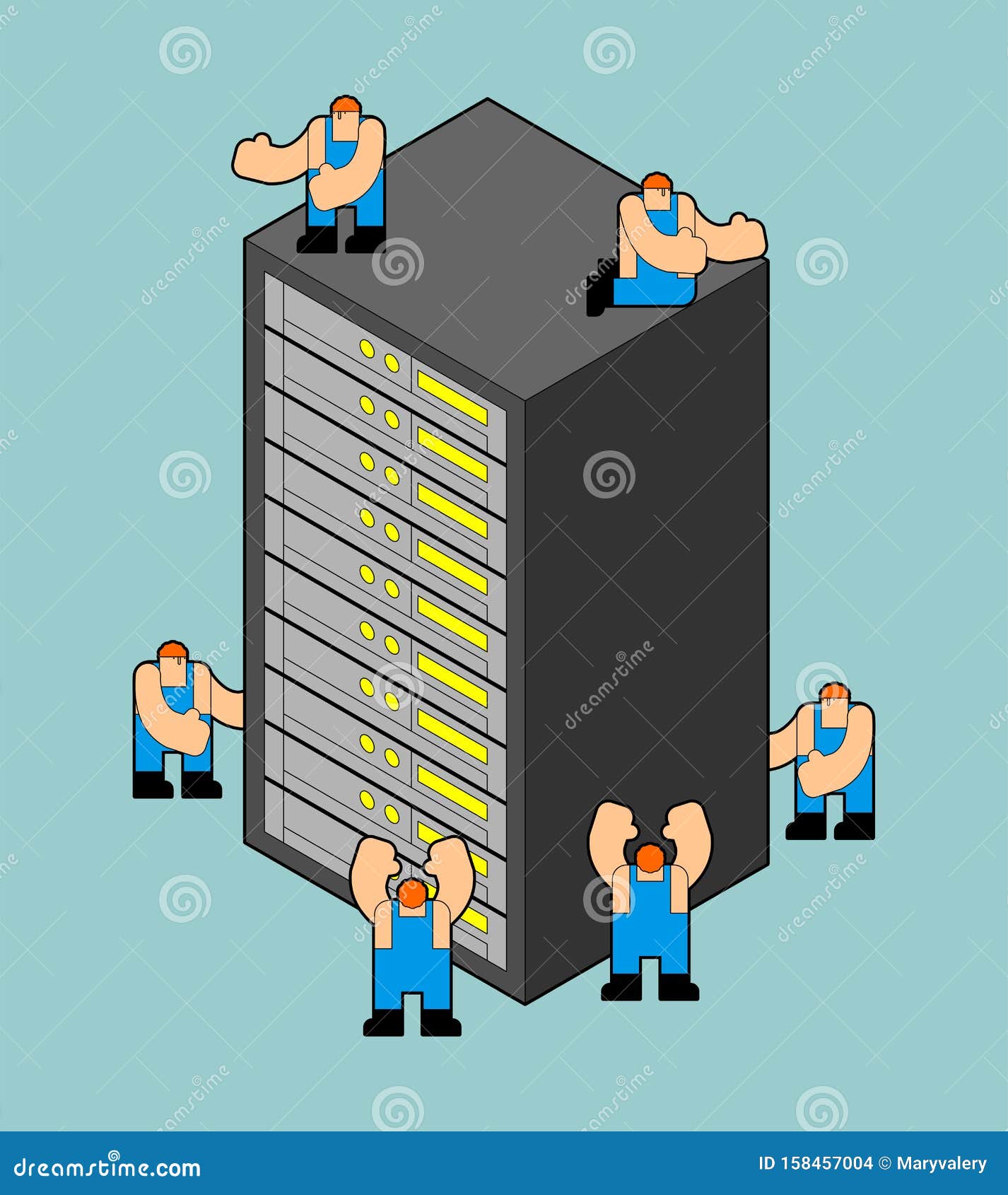 Server and Workers. Workman Service Network Data Center Technology ...