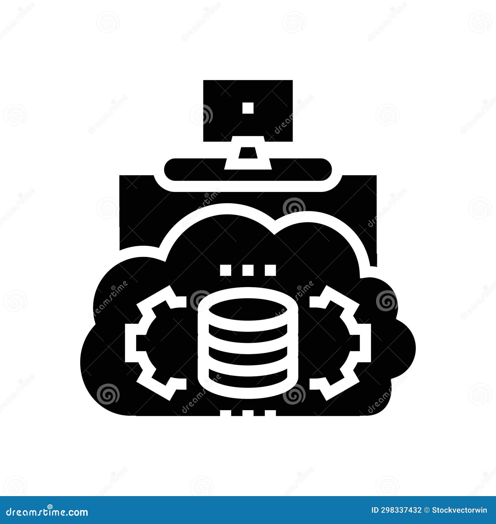 Serverless Architecture Software Glyph Icon Vector Illustration Stock ...