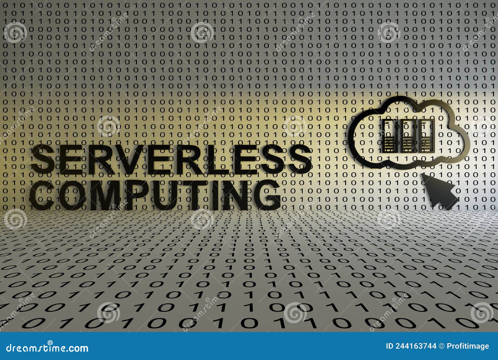 SERVERLESS COMPUTING Neon Concept Self Illumination Background Royalty ...