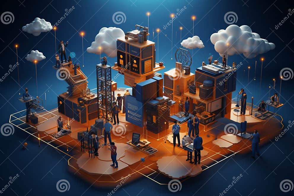 Serverless Computing and Function Illustration Image Stock Illustration ...