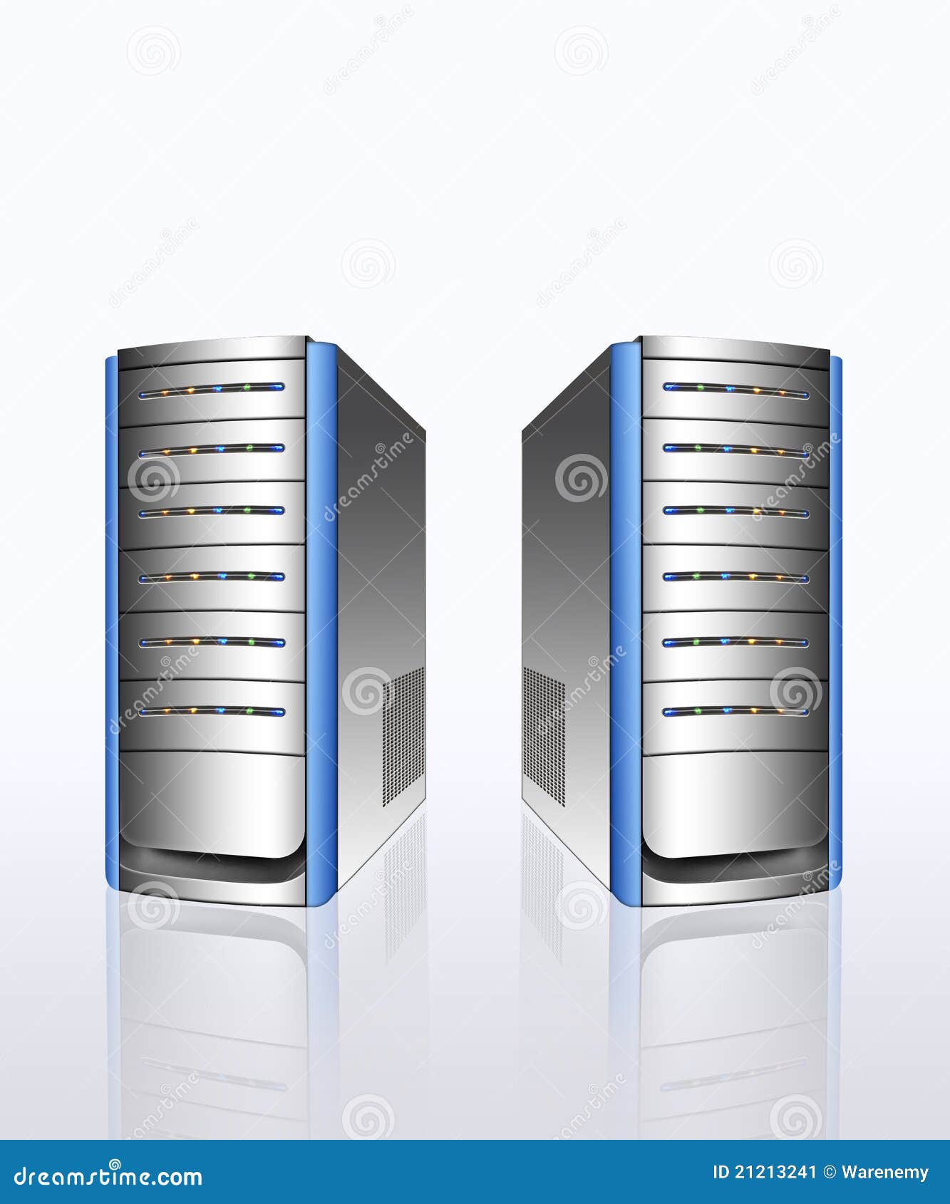 Servers stock illustration. Illustration of modern, high - 21213241