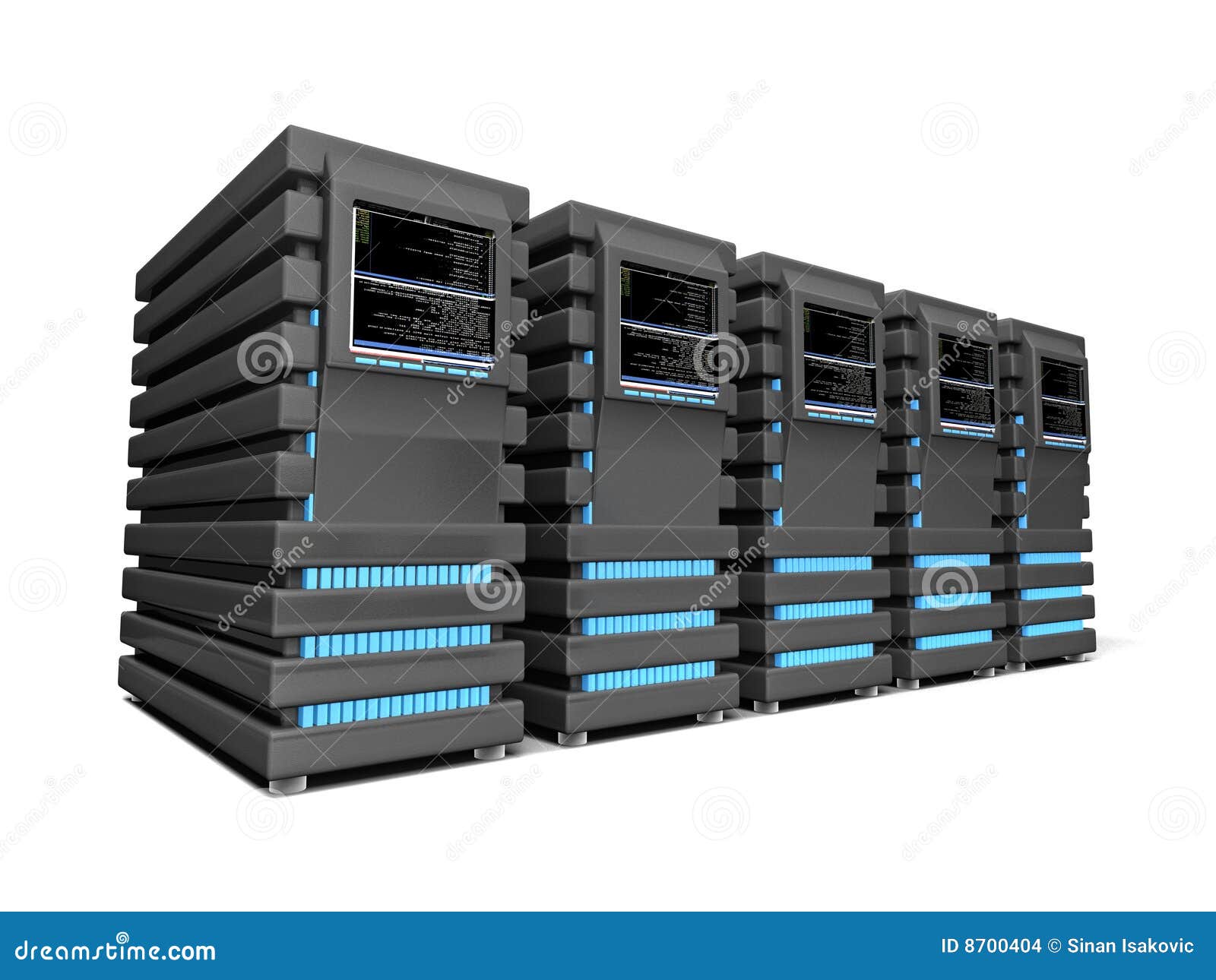 Servers stock illustration. Illustration of hardware, node - 8700404