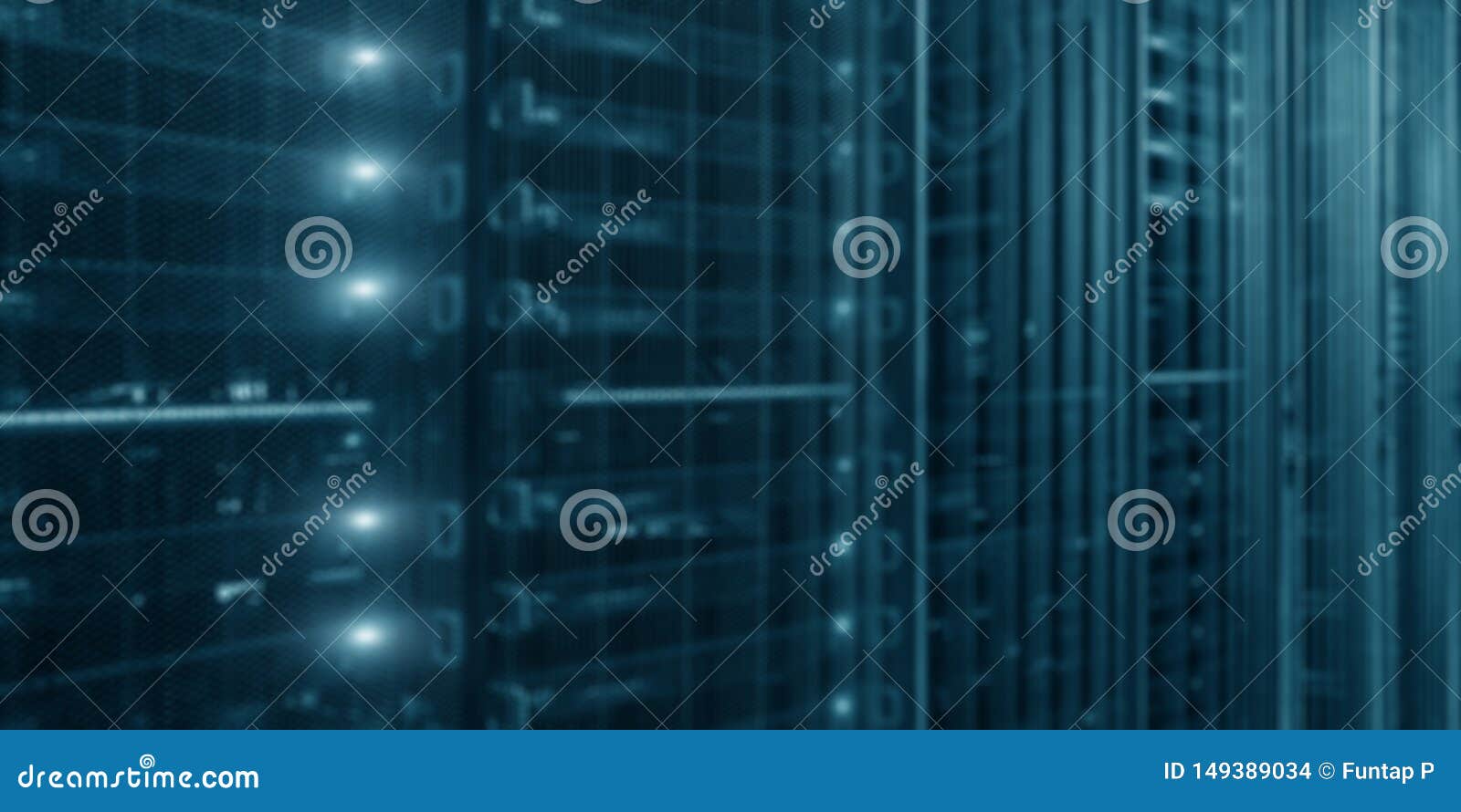 Servers Close Up. Modern Datacenter. Cloud Computing. Datacenter with ...