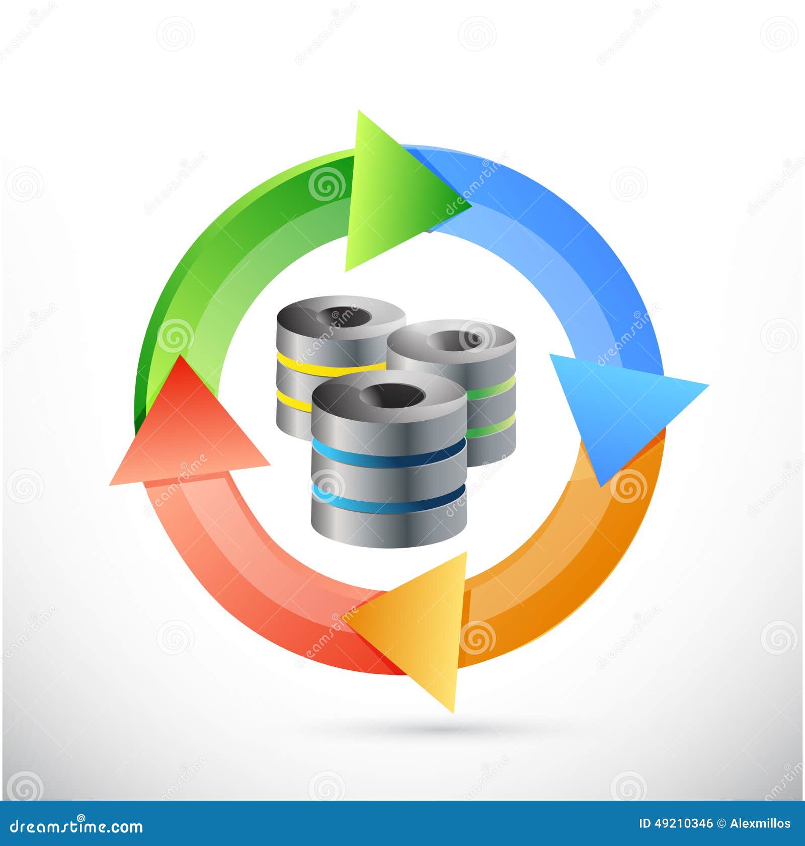 Servers Constantly Working Illustration Stock Illustration ...