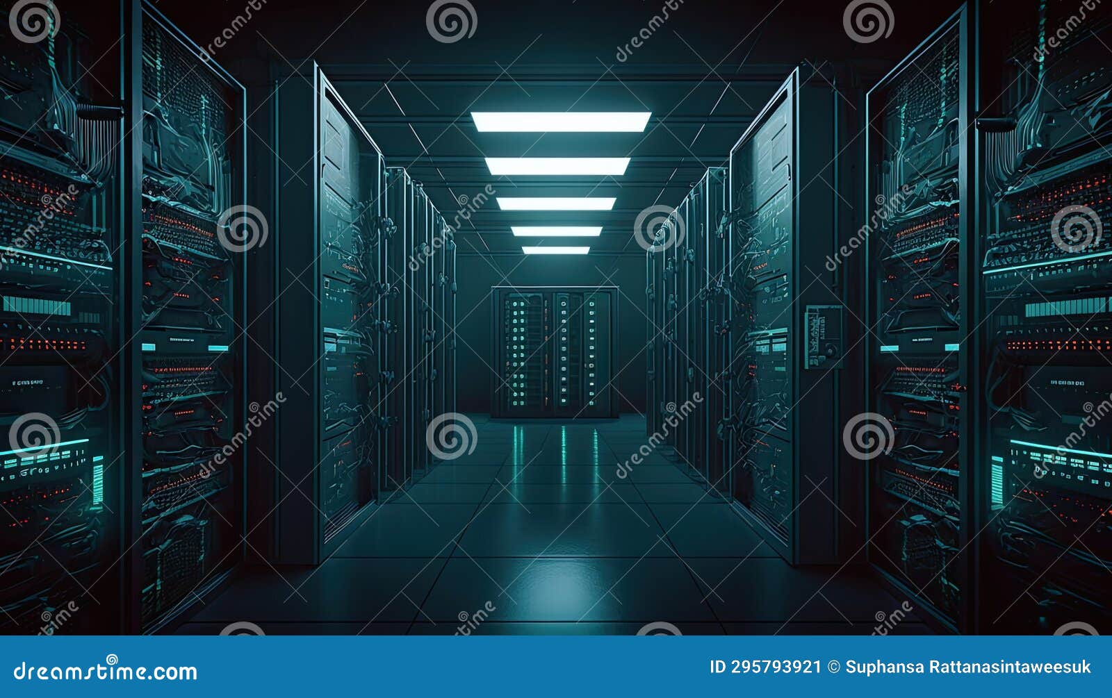 Servers Data Center Room Storage Systems Stock Image - Image of center ...