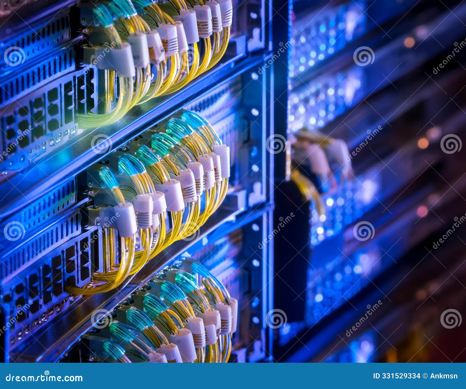 Servers and Data Management, Featuring Symbols Like Server Racks, Data ...