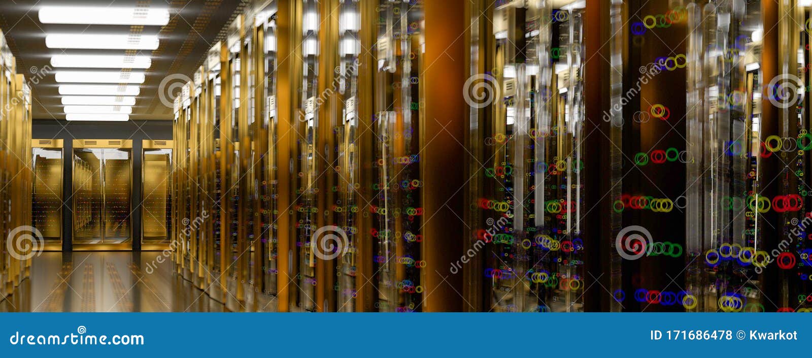 Servers Datacenter Van De Serverruimte Back-up, Hosting, Mainframe ...