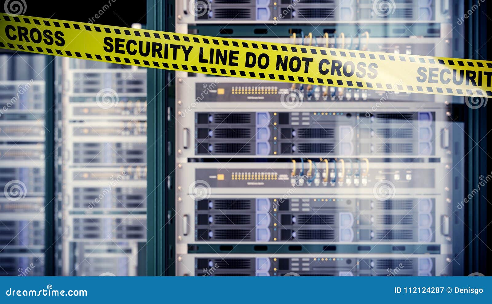 Servers and Hardware Room Computer Technology Security Concept Stock ...