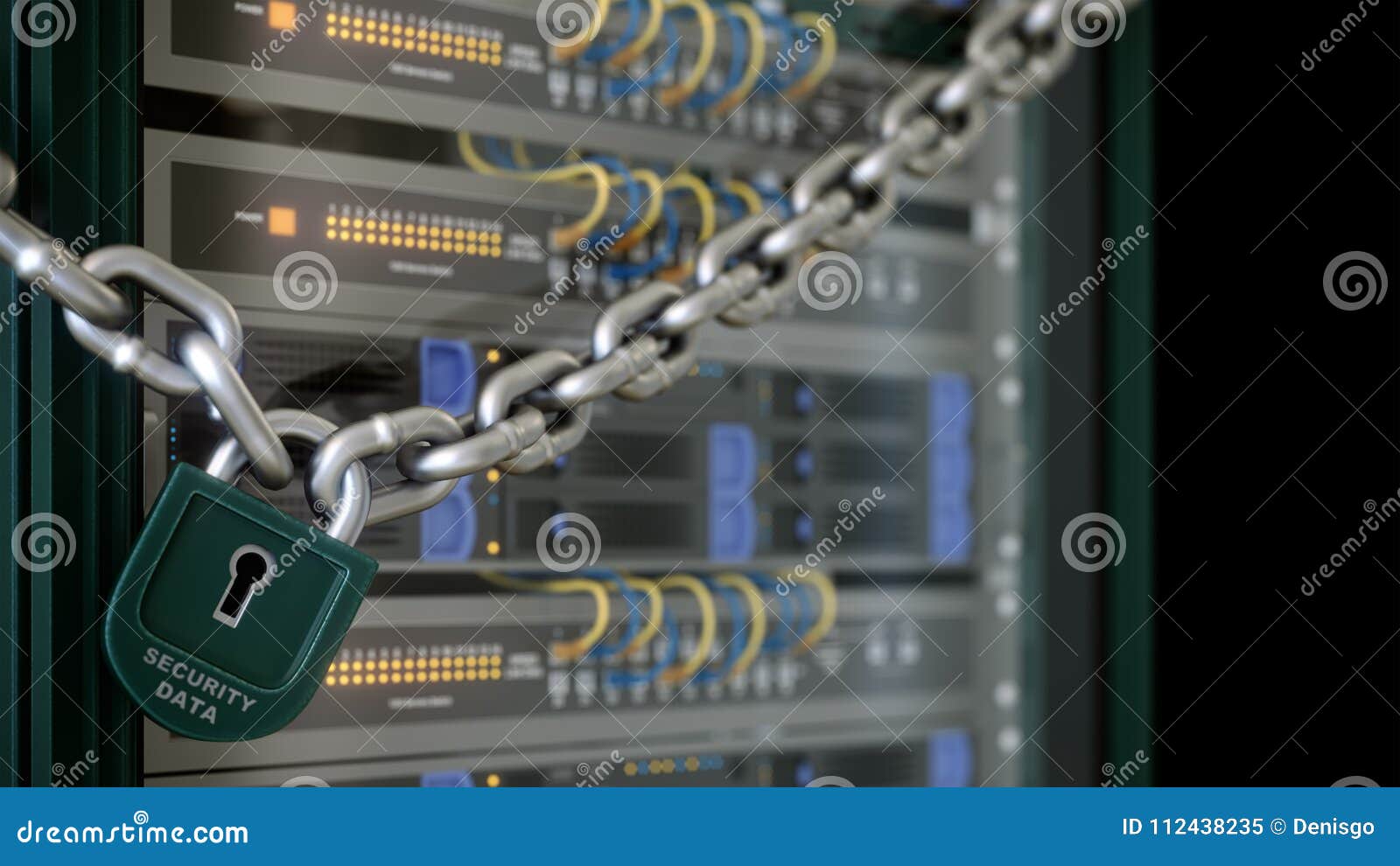 Servers and Hardware Room Computer Technology Security Concept Stock ...
