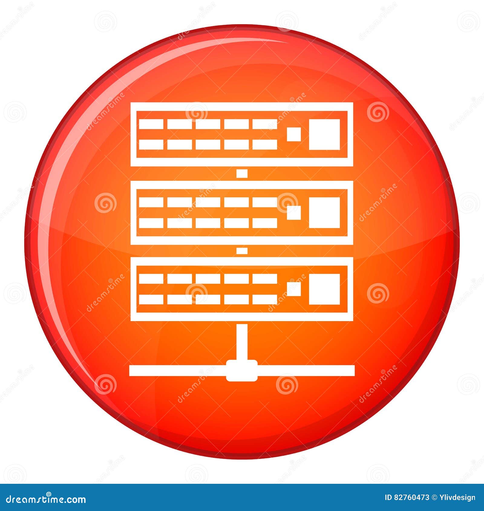 Servers icon, flat style stock vector. Illustration of communication ...