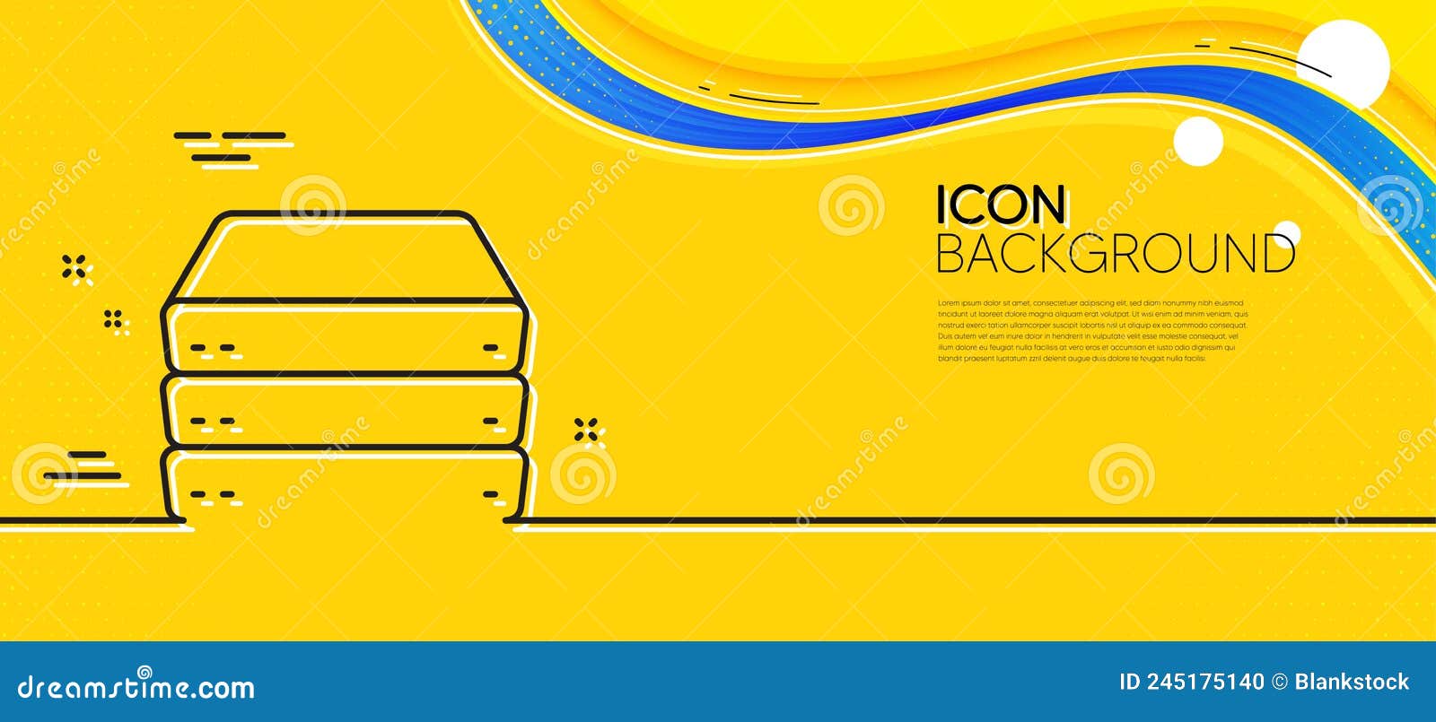 Servers Line Icon. PC Component Sign. Big Data Storage. Minimal Line ...