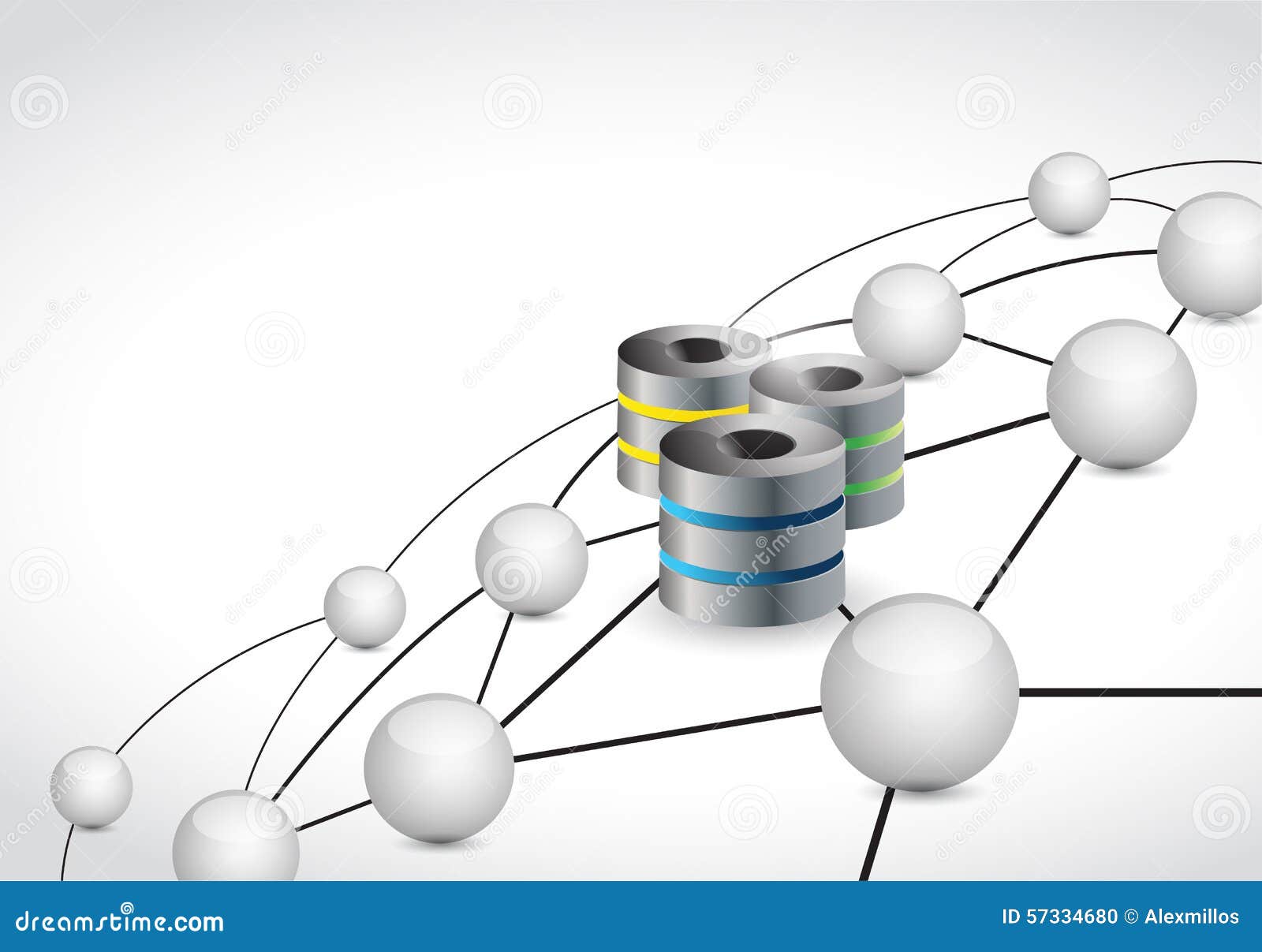 Servers Link Sphere Network Connection Concept Stock Illustration ...