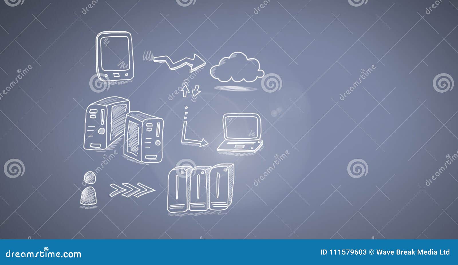 Servers Network Drawing Doodles Stock Illustration - Illustration of ...