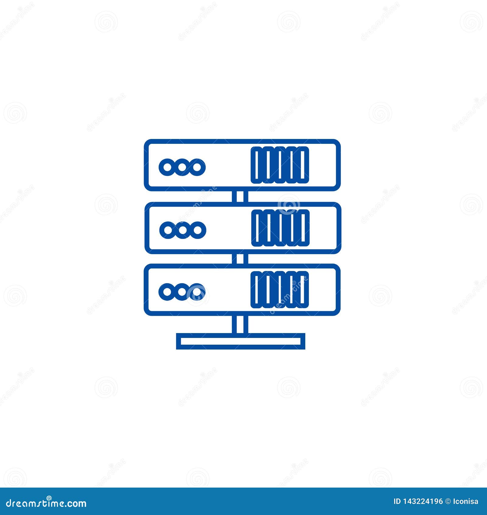 Servers Network Line Icon Concept. Servers Network Flat Vector Symbol ... Servers Network Line Icon Concept. Servers Network Flat Vector Symbol ...